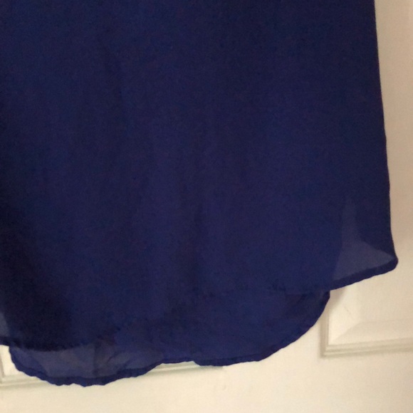 Lily Star | Tops | Sheer Navy Blue Flow Top | Poshmark